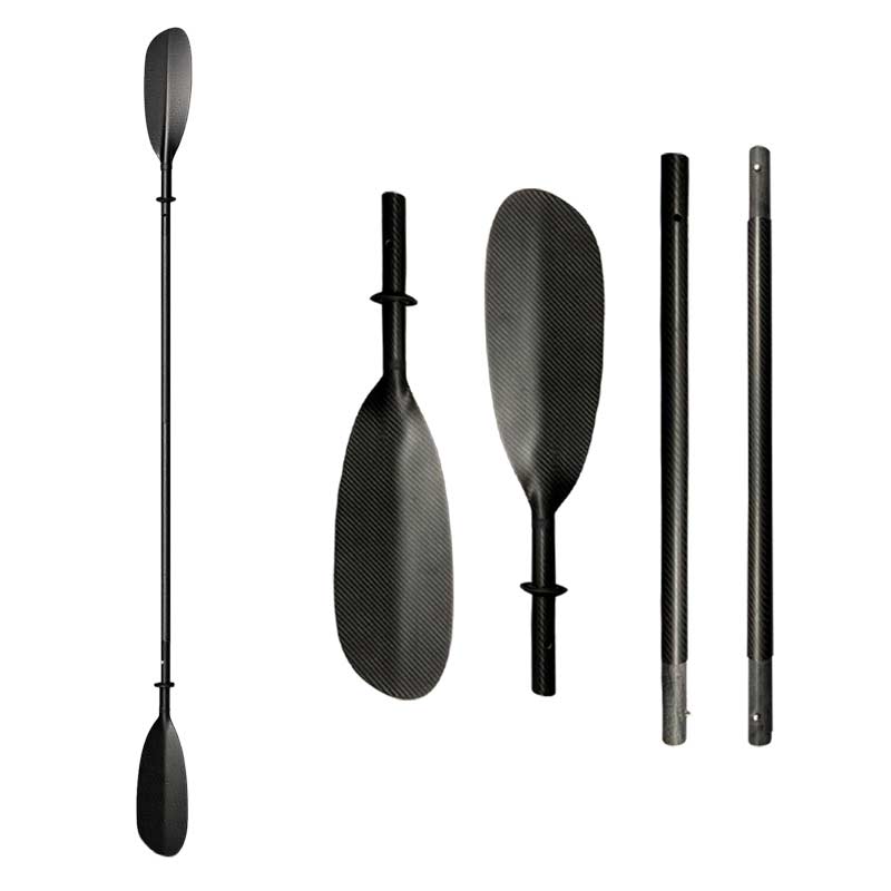 Carbon Fiber Foldable Kayak Paddle 4 Piece Straight Shaft
